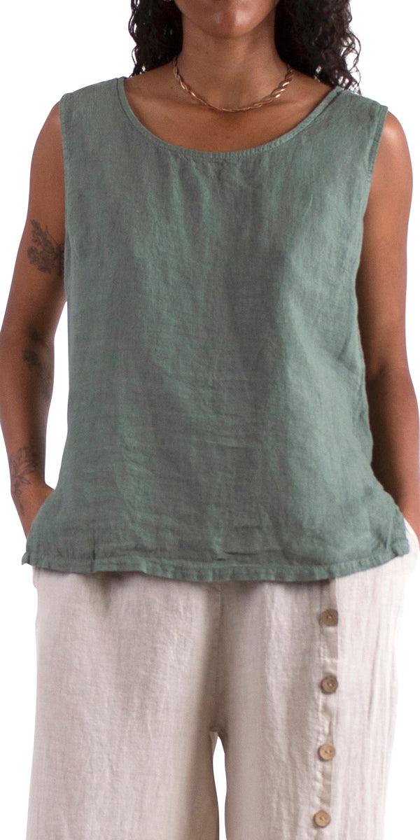 Giardino Linen Top - Gigi Moda - Made in Italy